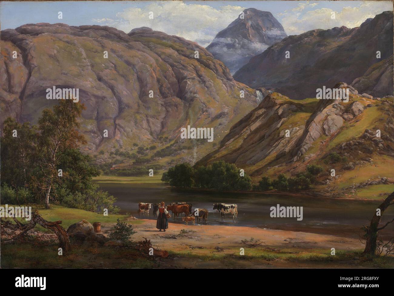 Isdalen at Svartediket near Bergen 1842 by Johan Christian Dahl Stock ...