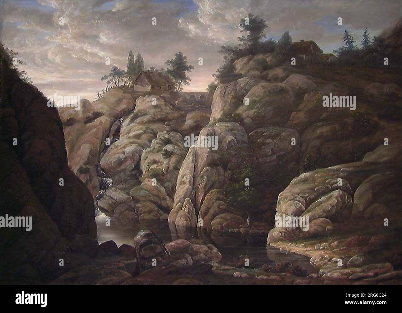 Coastal Landscape with Rocks between 1812 and 1814 by Johan Christian ...