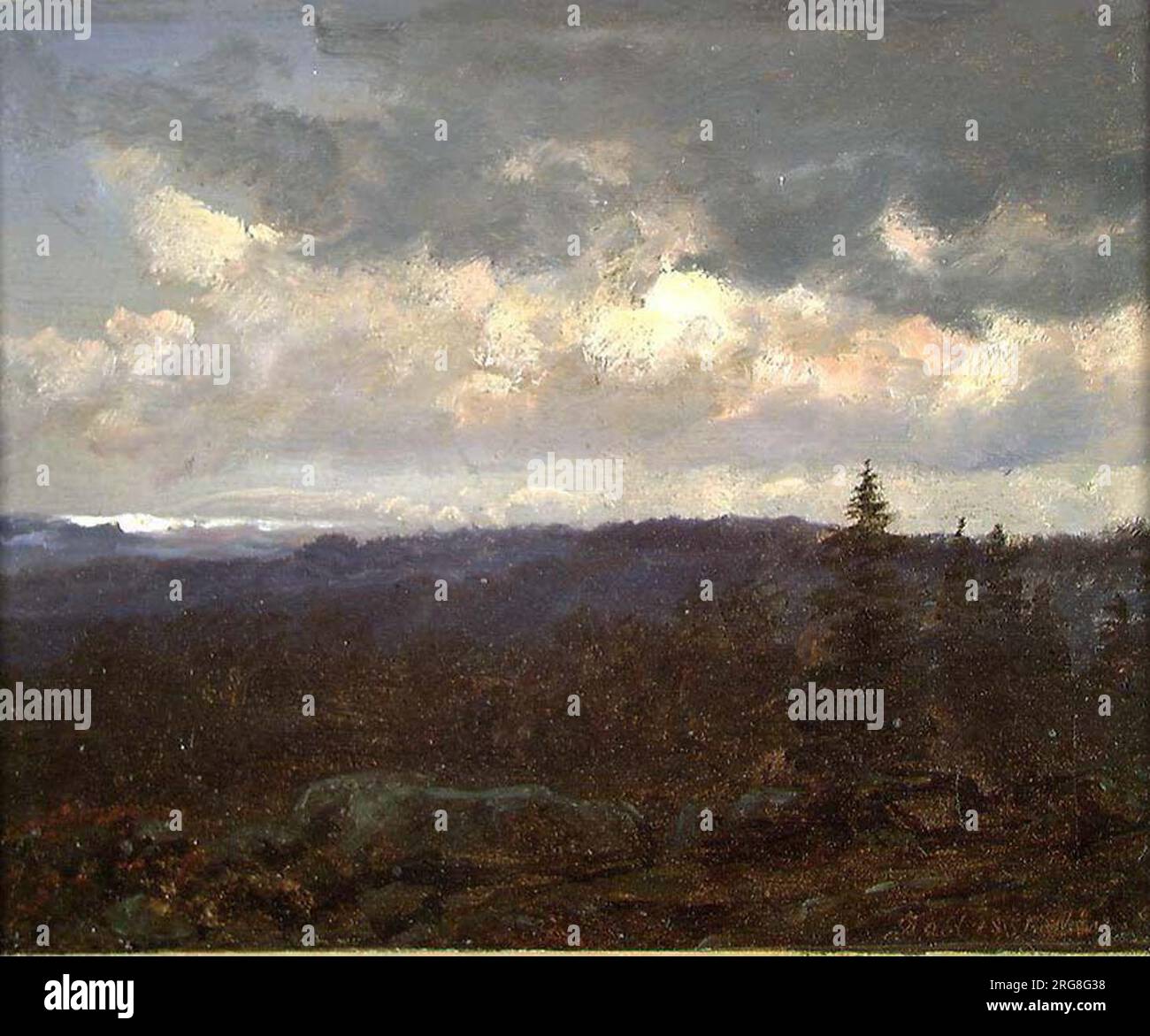 Forest-Clad Hills 1851 by Johan Christian Dahl Stock Photo - Alamy