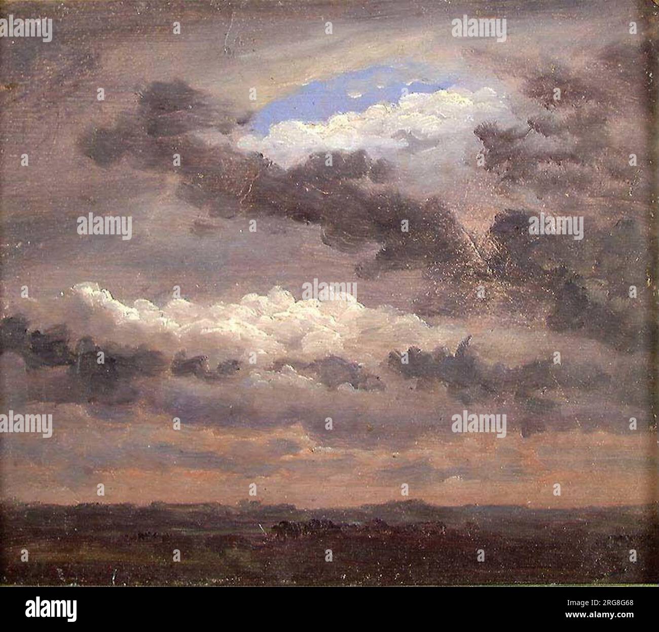 Clouds over a flat Landscape between 1818 and 1857 by Johan Christian ...