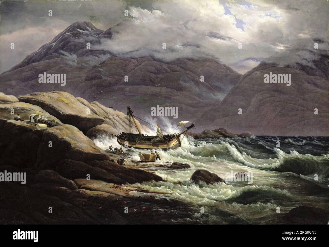 Shipwreck on the Coast of Norway 1831 by Johan Christian Dahl Stock ...