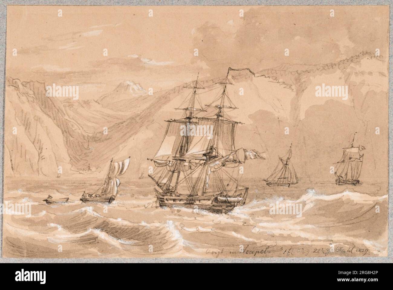 Sea View 1829 by Johan Christian Dahl Stock Photo - Alamy