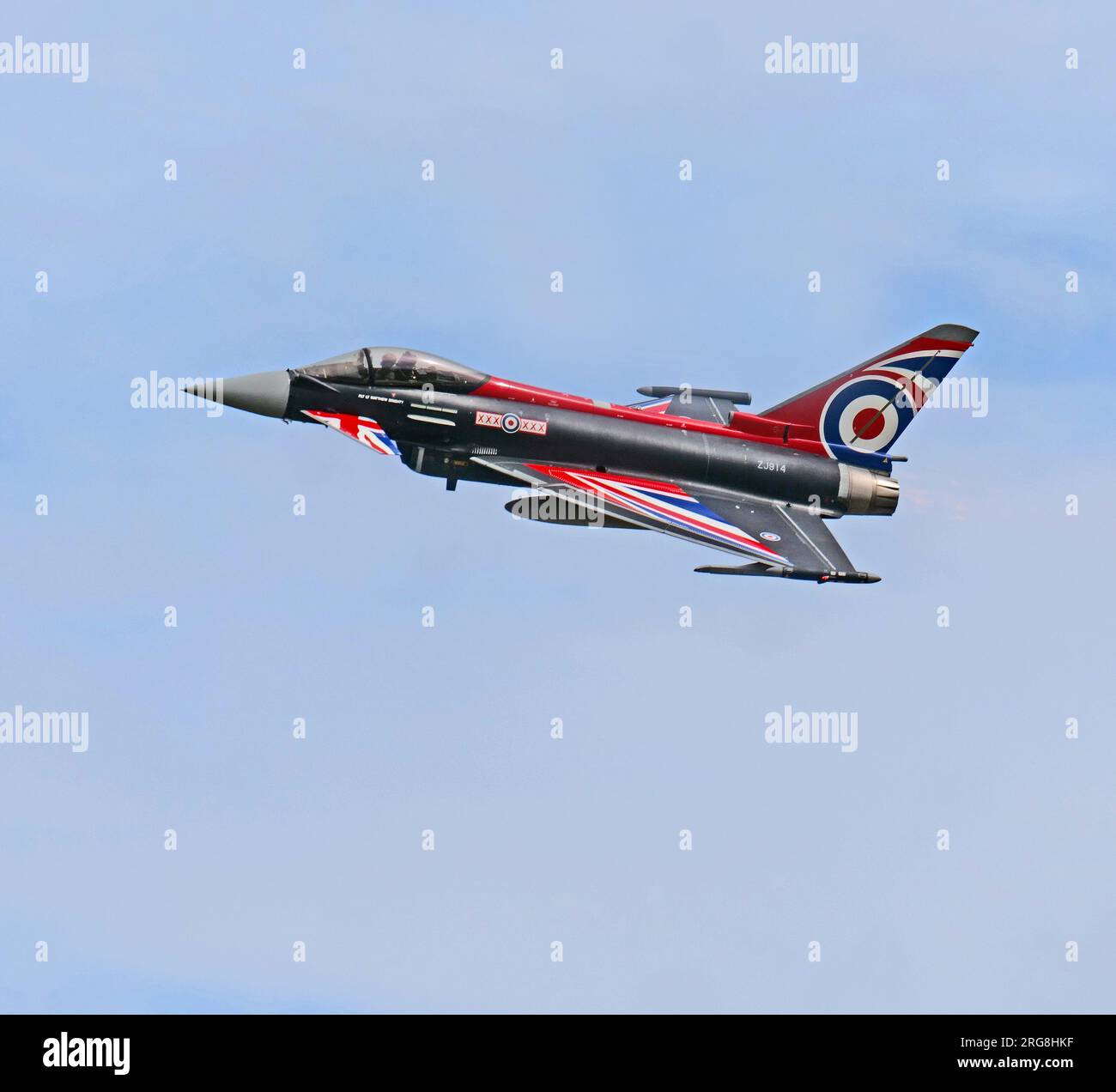 Raf Typhon Fighter in display colours at Fairford Air Show Stock Photo - Alamy