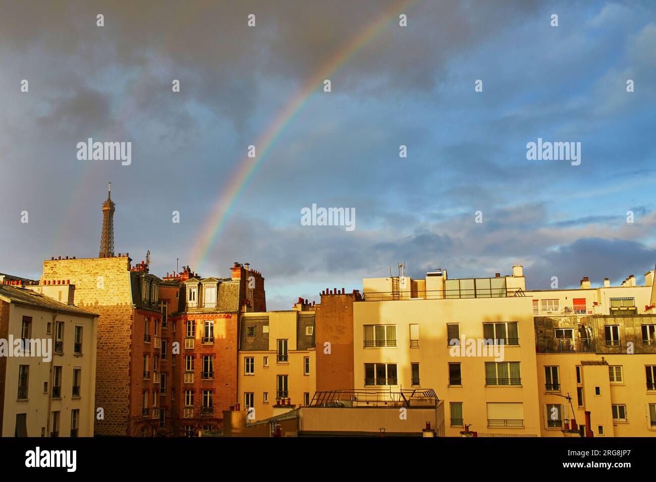 Rainbow over the eiffel tower hi-res stock photography and images - Alamy