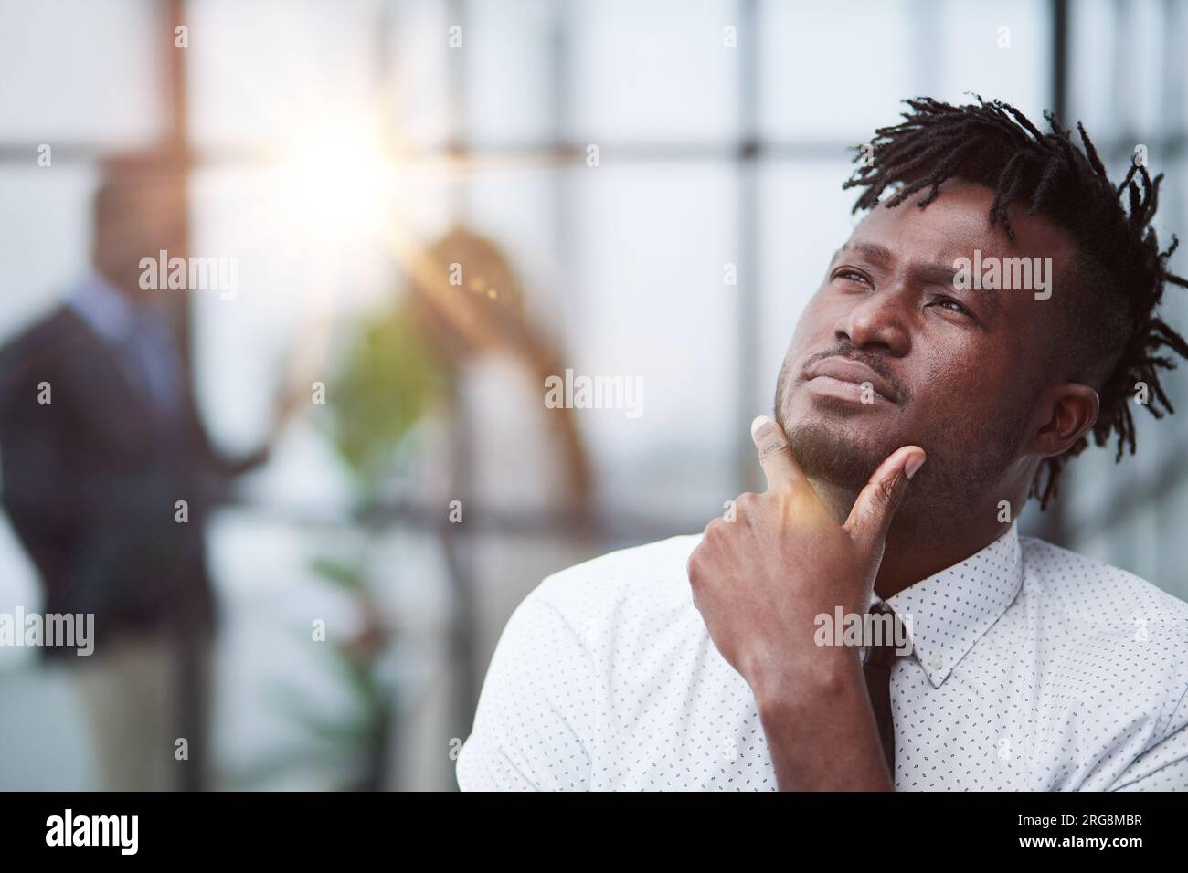 Portrait African American single bachelor male. Successful millennial ...