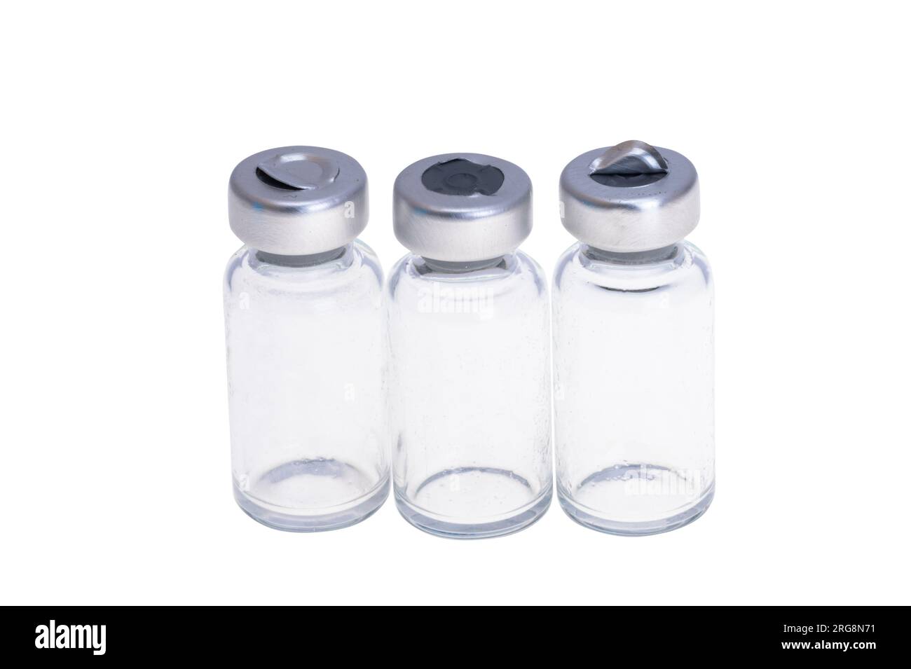 empty vaccine bottle isolated on white background Stock Photo - Alamy