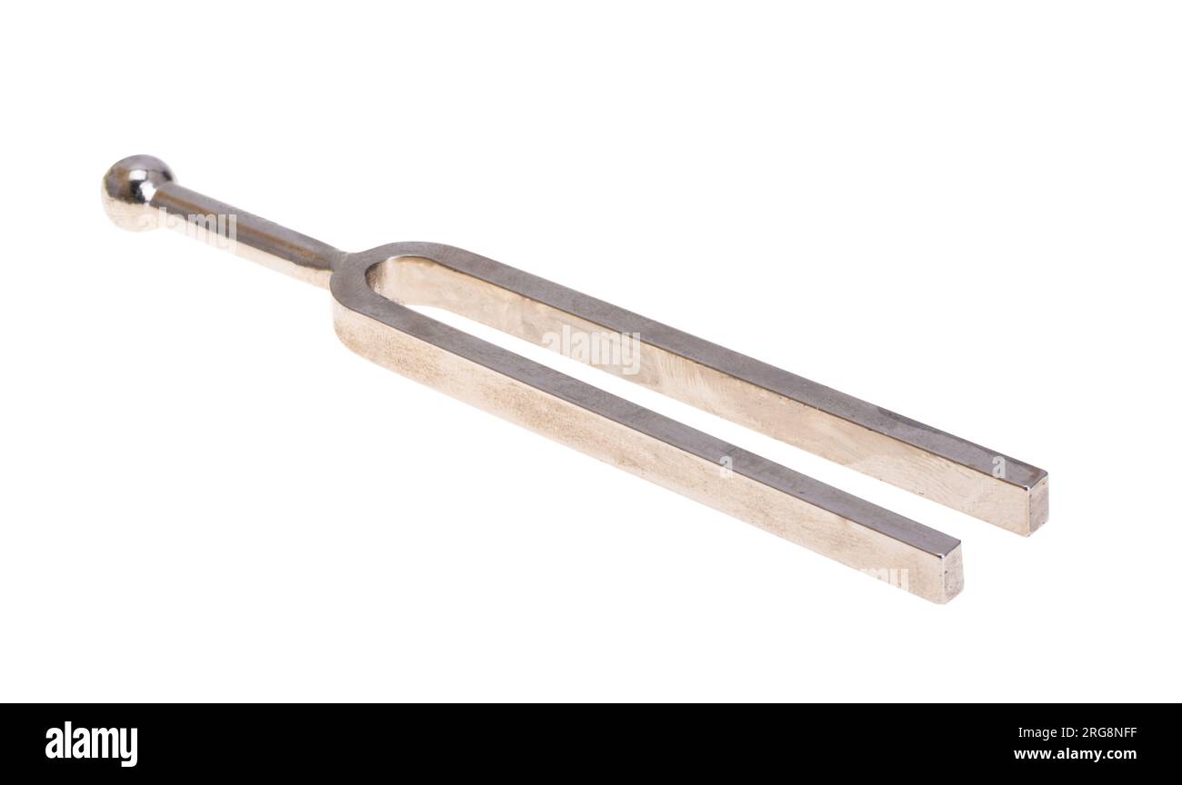 musical instrument tuning fork isolated on white background Stock Photo ...