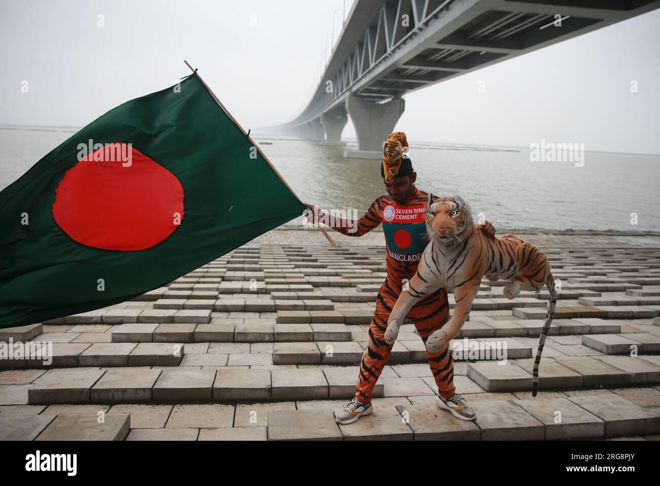 Shoaib Ali Bukhari, a die-hard fan of the Bangladesh Cricket who paints himself as a tiger and ...