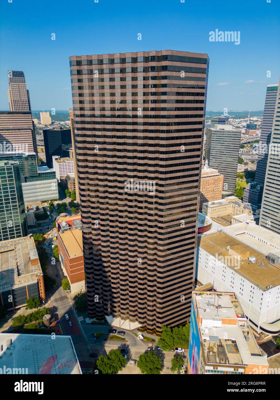 Dallas, TX, USA - July 28, 2023: Aerial photo Ross Tower Dallas Texas ...