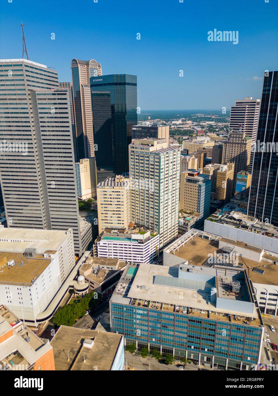 Dallas, TX, USA - July 28, 2023: Aerial photo Mosaic Dallas Tower ...