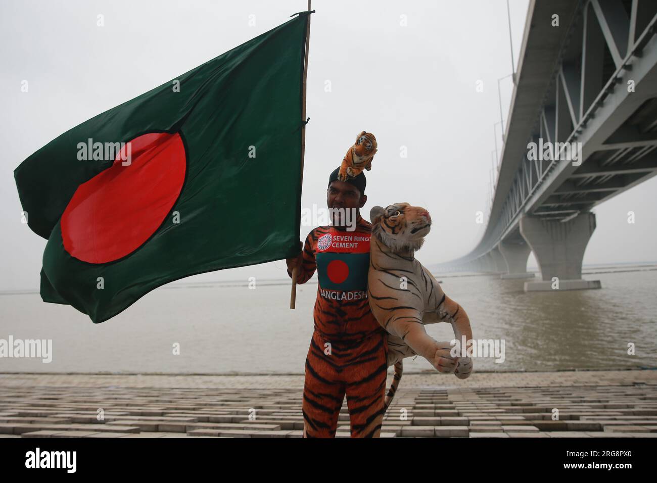 Shoaib Ali Bukhari, a die-hard fan of the Bangladesh Cricket who paints himself as a tiger and ...