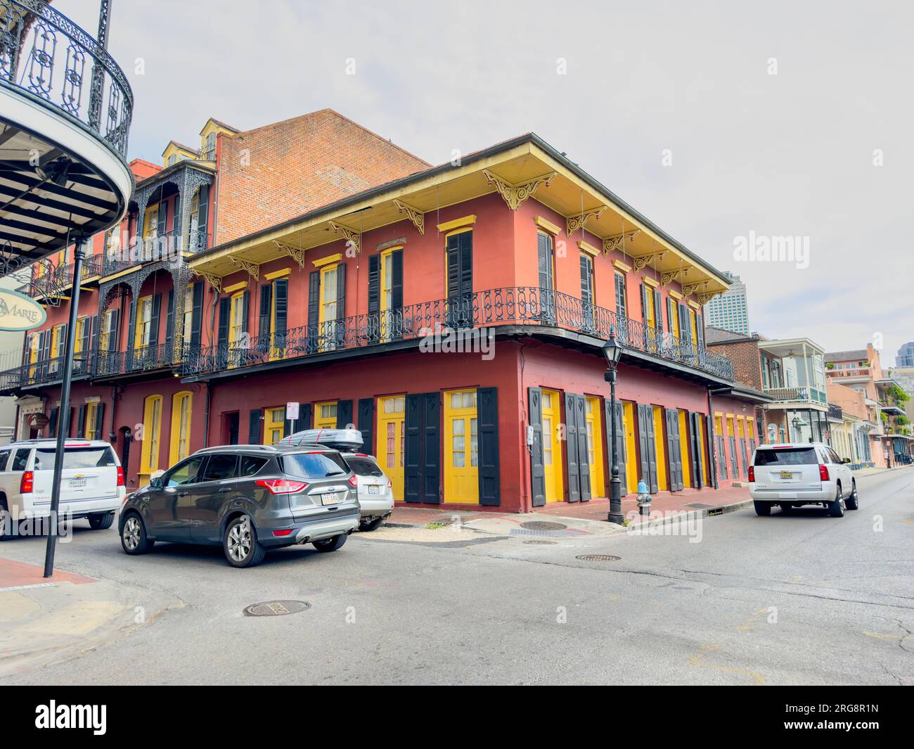New Orleans, LA, USA - July 22, 2023: French style architecture New ...