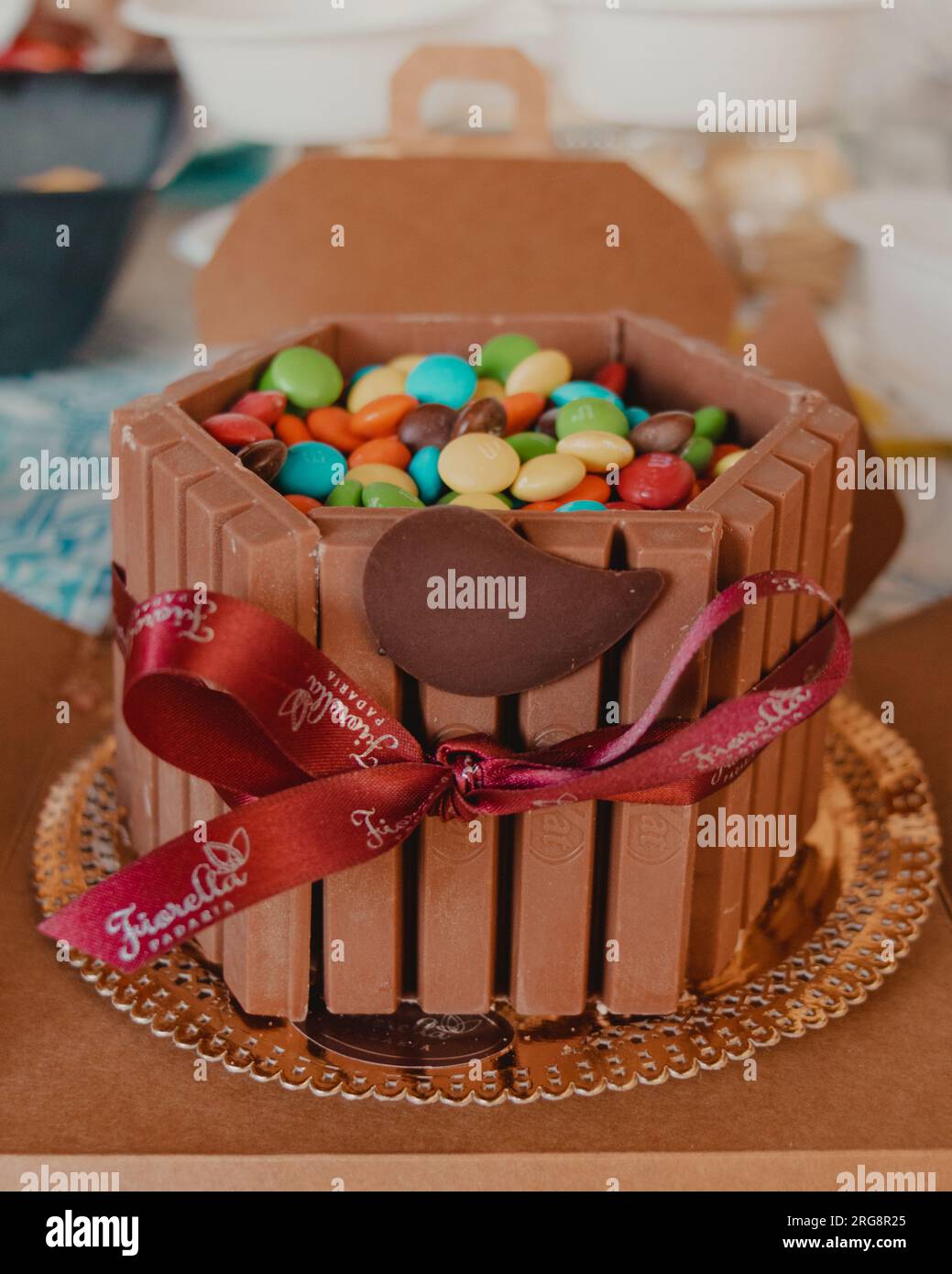 brown chocolate candy cake decoration Stock Photo - Alamy
