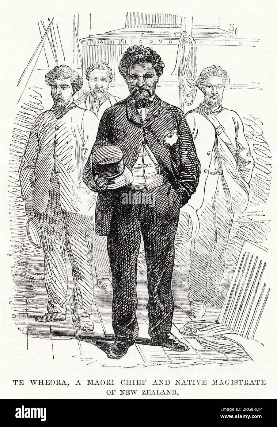 New Zealand Maori Chief and native magistrate, Te Wheora Stock Photo ...