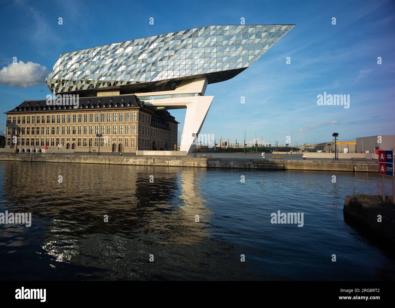 View of the Antwerp Port Authority building, the work of architect Zaha ...