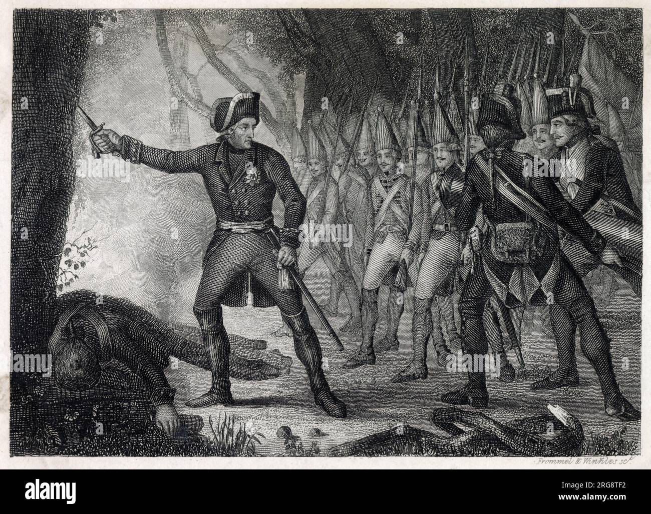 BATTLE OF TORGAU Friedrich der Grosse personally leads his Prussians to ...