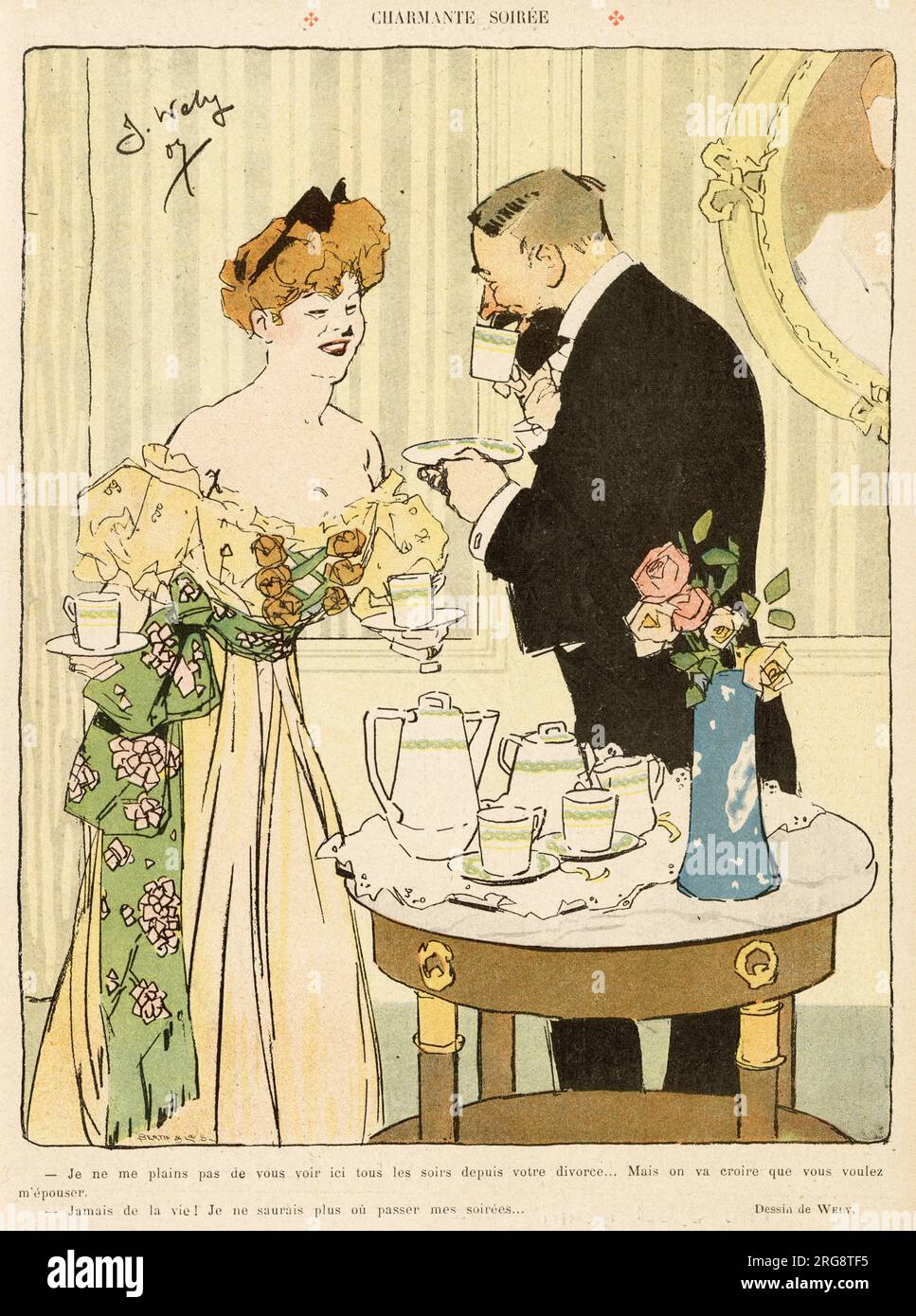 Couple drinking afternoon tea Stock Photo - Alamy