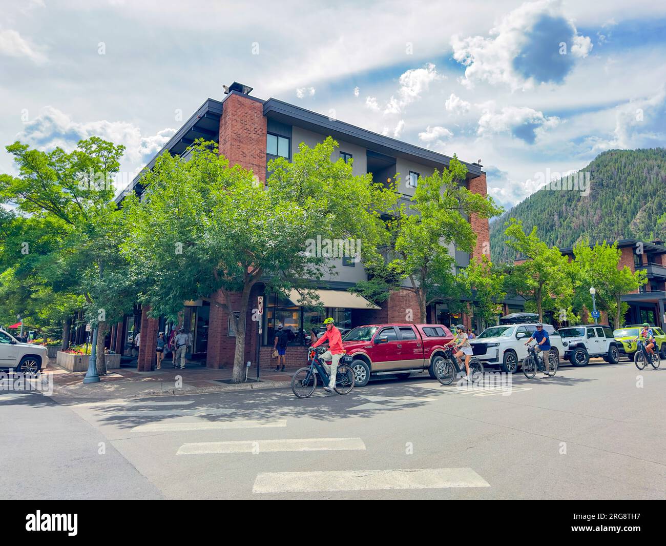 Aspen, CO, USA - July 27, 2023: Photo of an outdoor scene Summertime in ...
