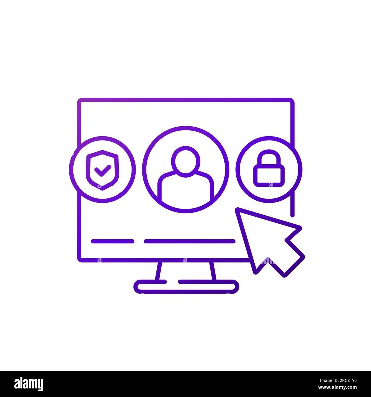 account security line icon, vector Stock Vector Image & Art - Alamy