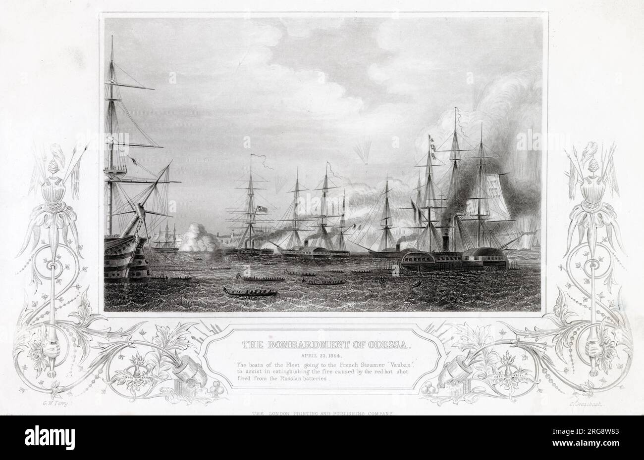 French and British Warships bombard the Russian port of Odessa : the ...