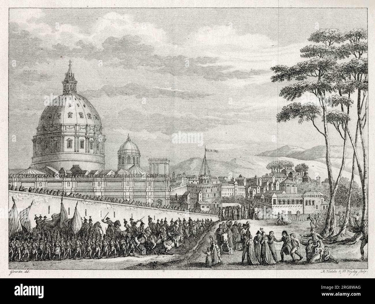 ITALIAN CAMPAIGN The French march into Rome Stock Photo - Alamy