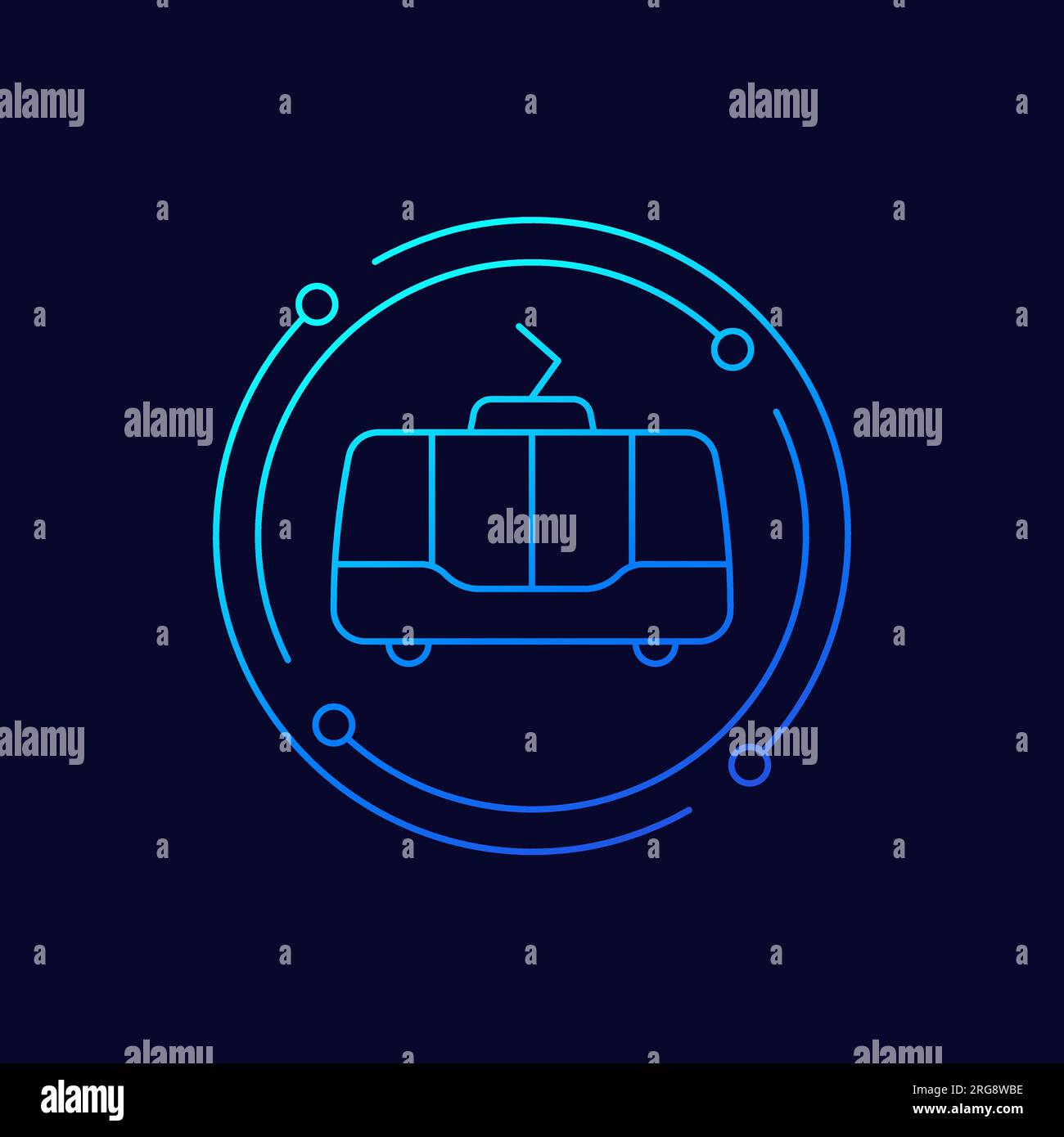 tram icon, linear vector design Stock Vector Image & Art - Alamy