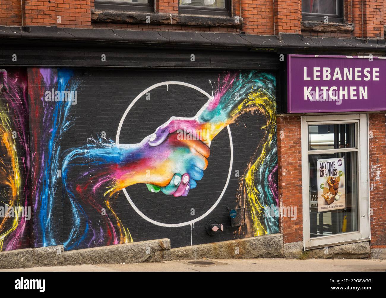 Connection public wall mural in downtown Halifax Nova Scotia Canada ...