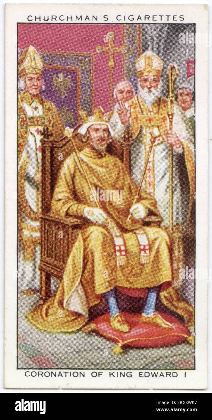 KING EDWARD I (1239 - 1307), on his coronation Stock Photo - Alamy