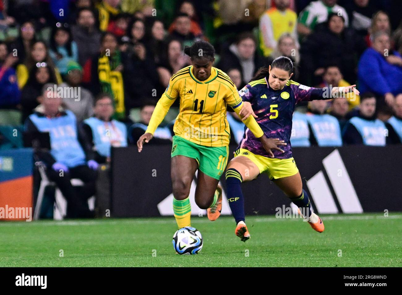 Melbourne, Australia, August 8th 2023: Khadija Shaw (Jamaica 11) and ...