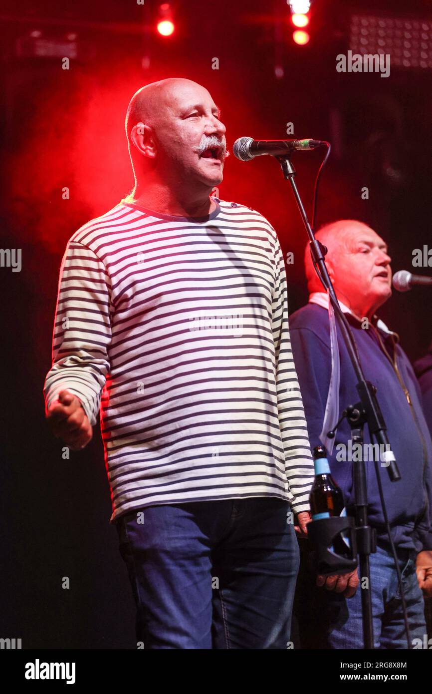 Jon Cleave from the band Fisherman’s Friends during their performance ...