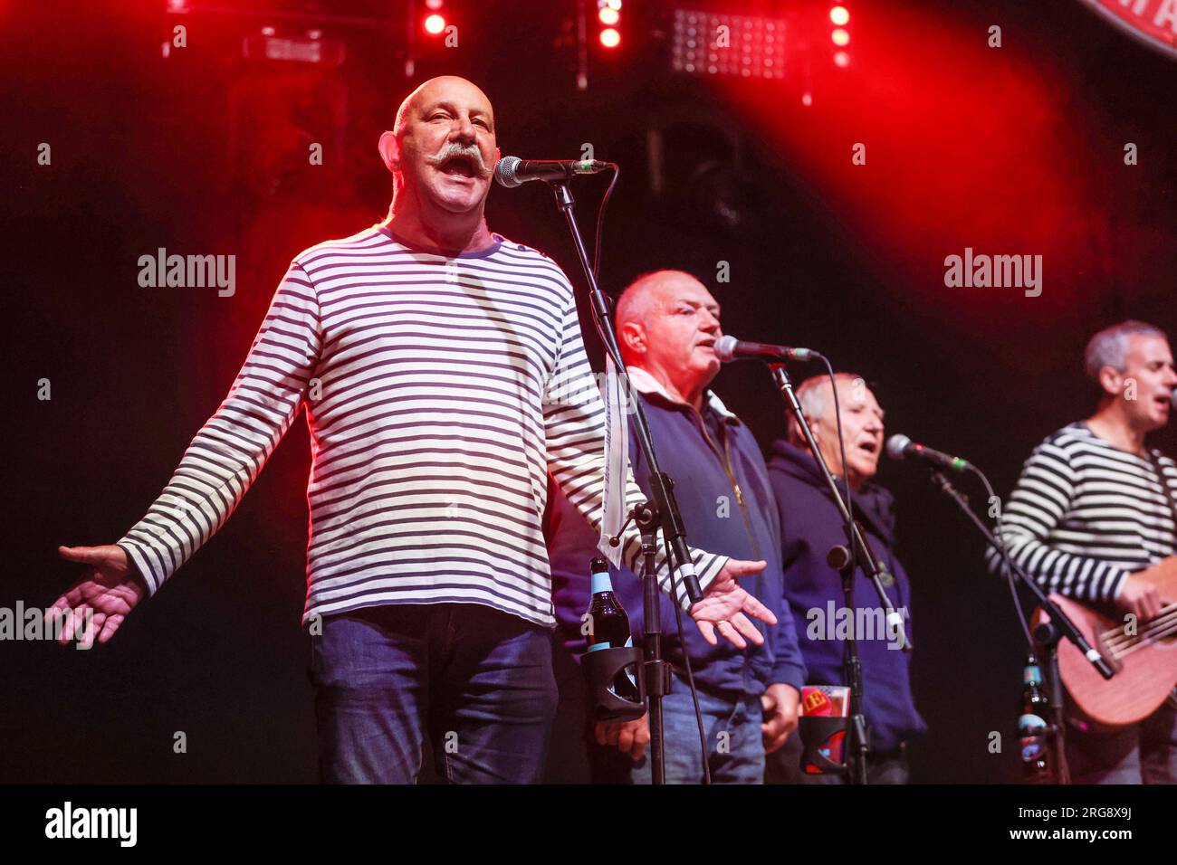Jon Cleave from the band Fisherman’s Friends during their performance ...