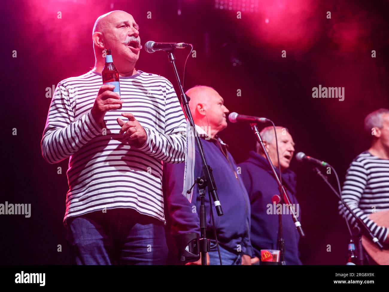Jon Cleave from the band Fisherman’s Friends during their performance ...