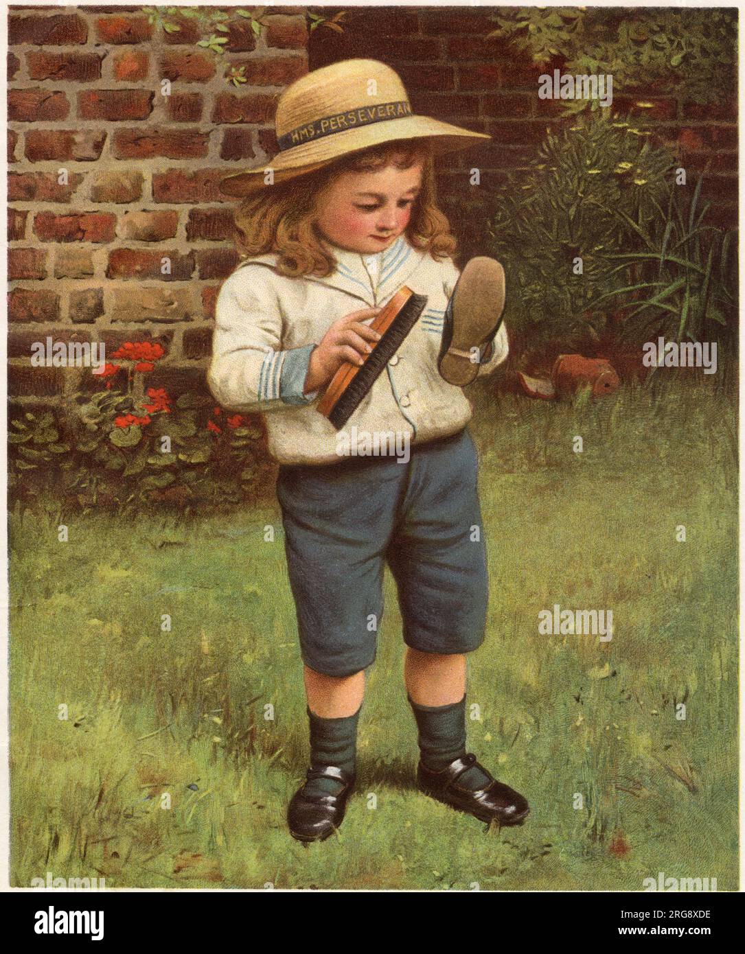 Children polishing shoes hi-res stock photography and images - Alamy