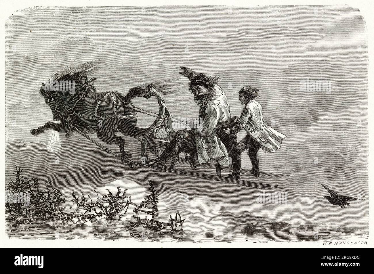 A ride in the magic Sleigh Stock Photo - Alamy