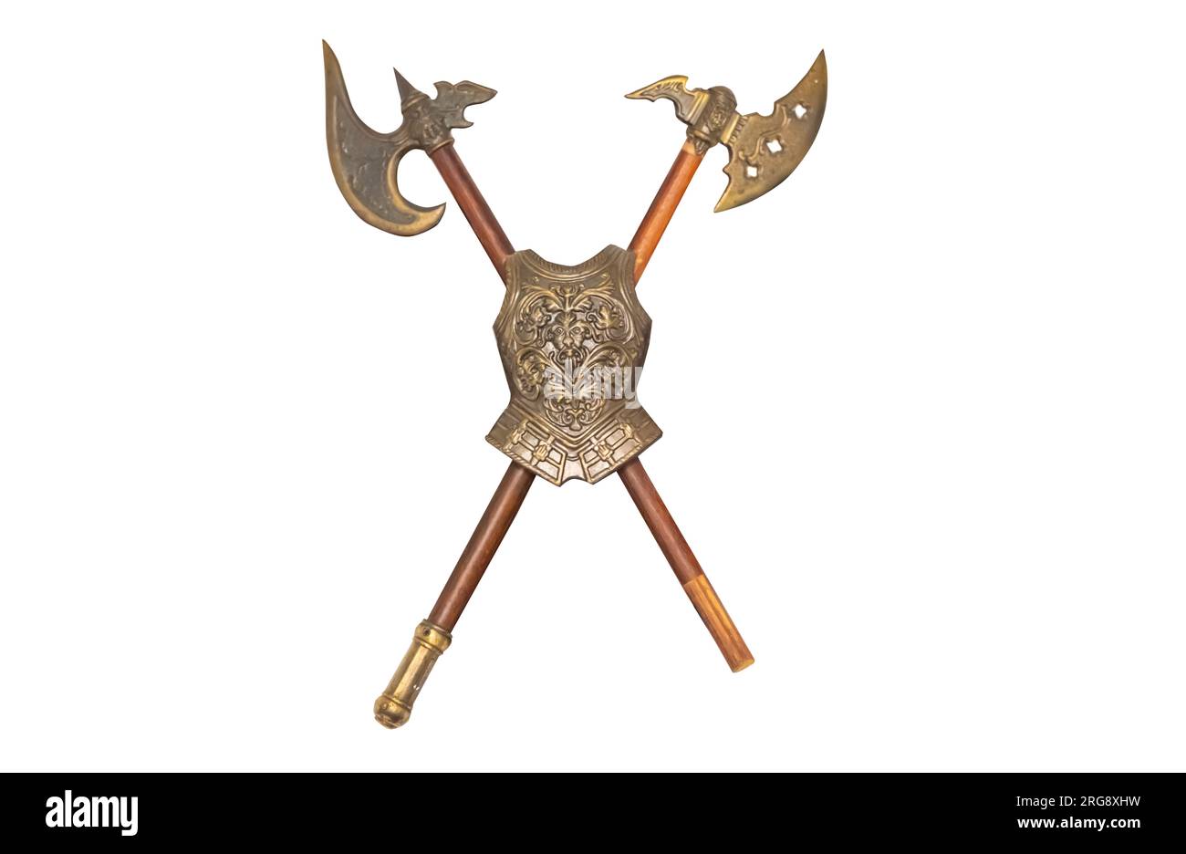 vintage knight weapon isolated on white background Stock Photo - Alamy
