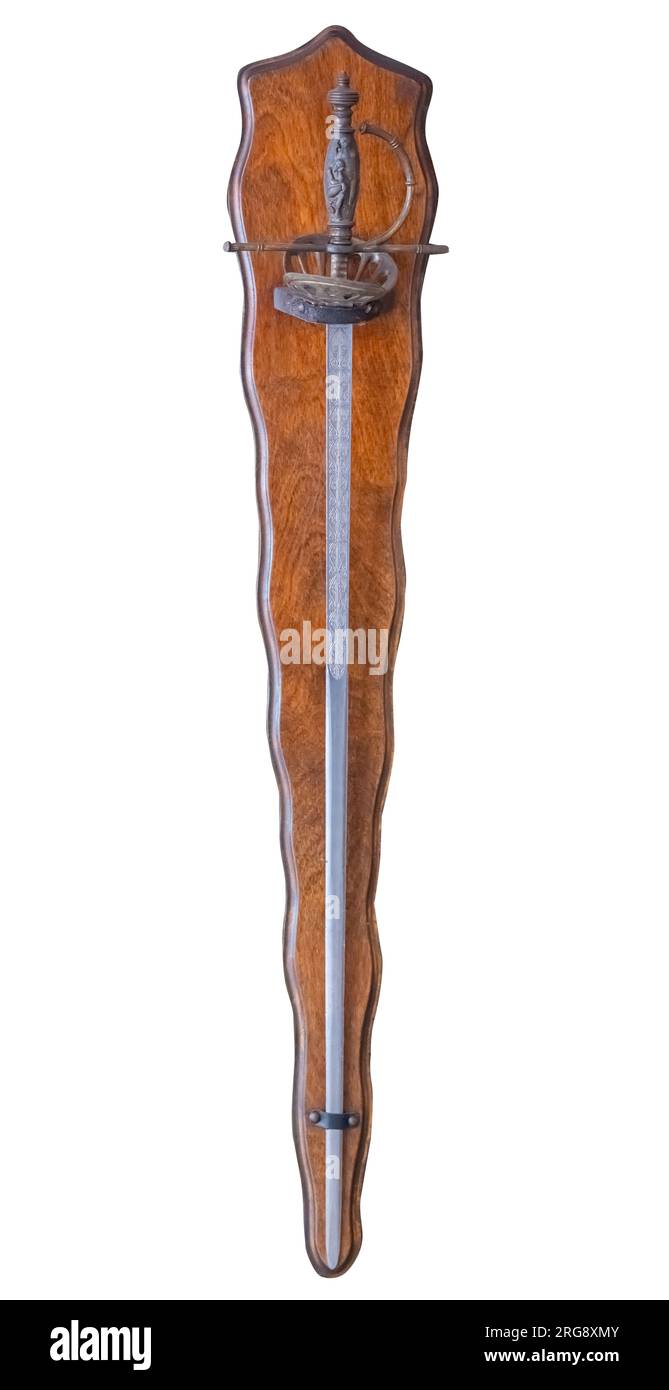 vintage knight weapon isolated on white background Stock Photo - Alamy