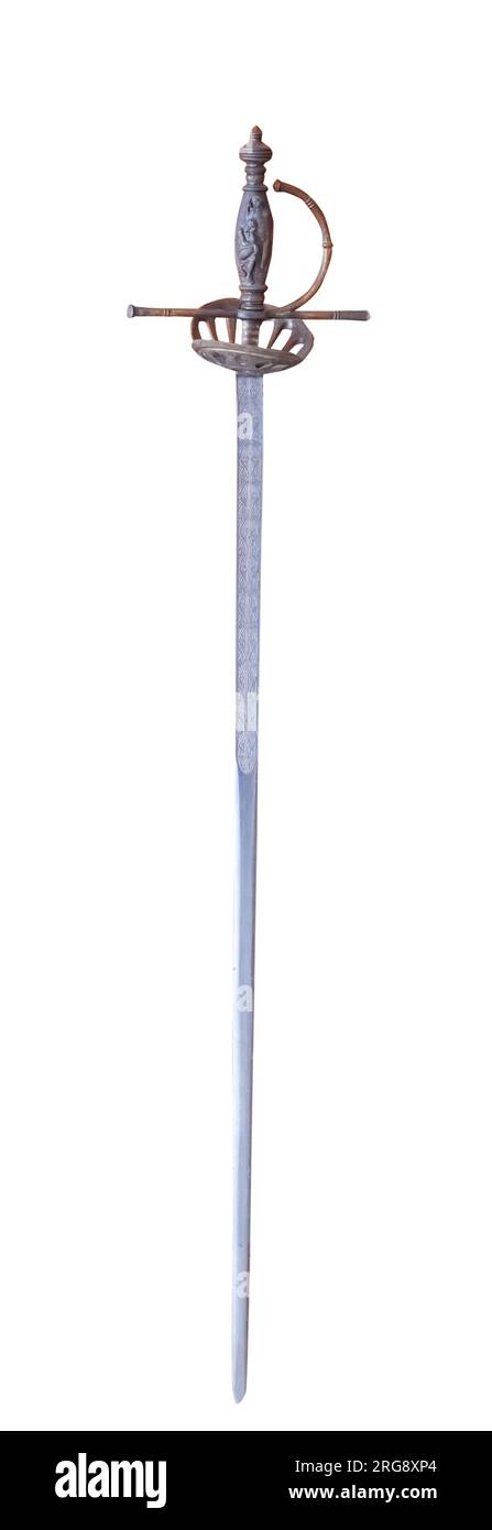 vintage knight weapon isolated on white background Stock Photo - Alamy