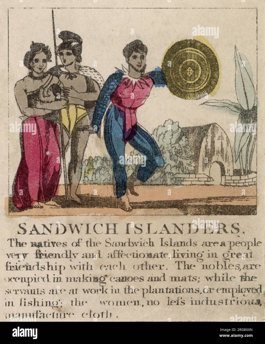 Hawaii: A group of Sandwich Islanders Stock Photo - Alamy