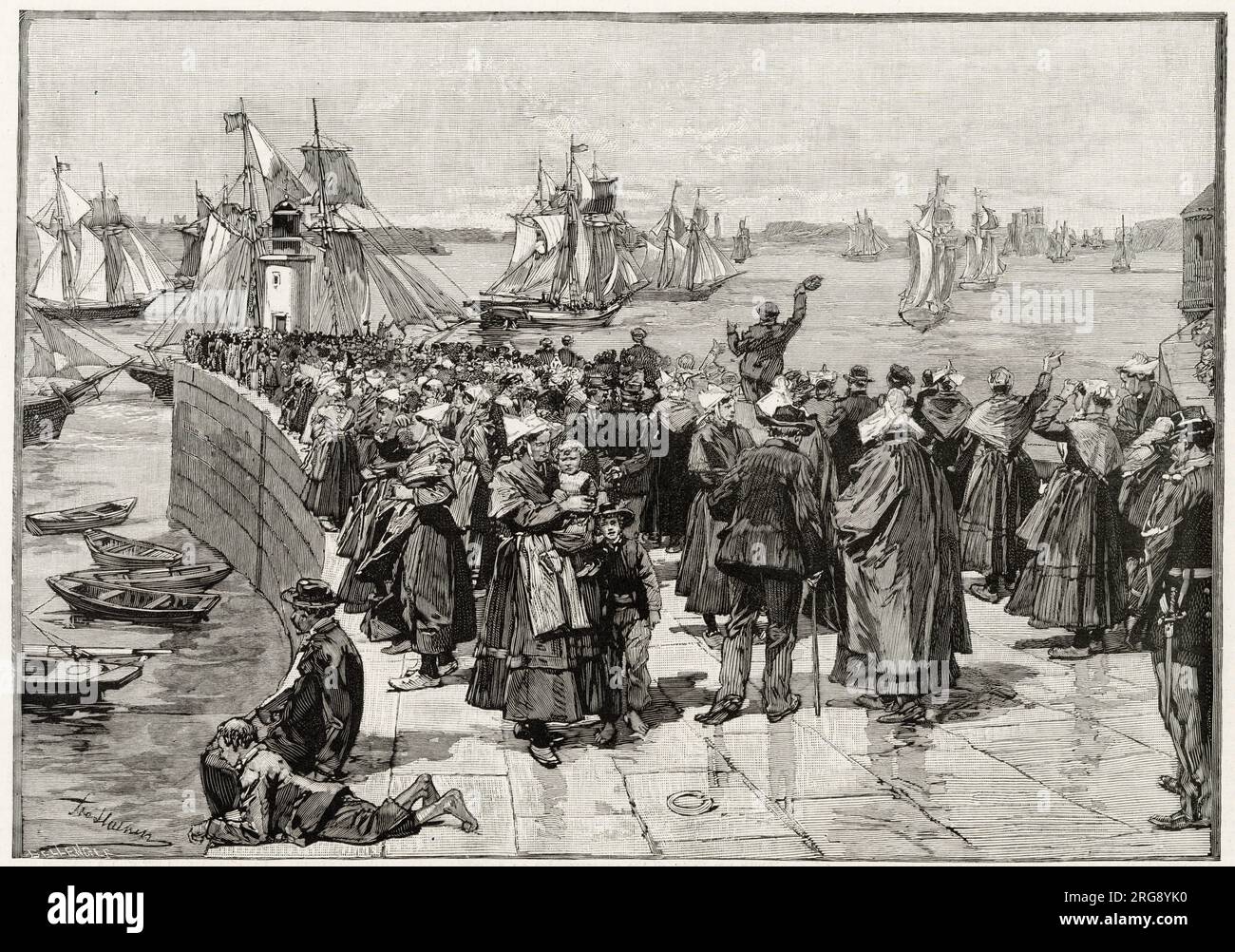 The Newfoundland cod fleet leaves Saint-Malo in Brittany. Launched in ...