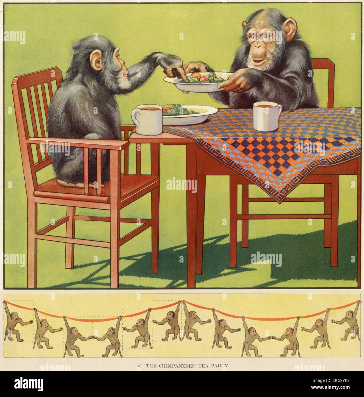 Regent's Park zoo, London Polite behaviour at the chimpanzees ...