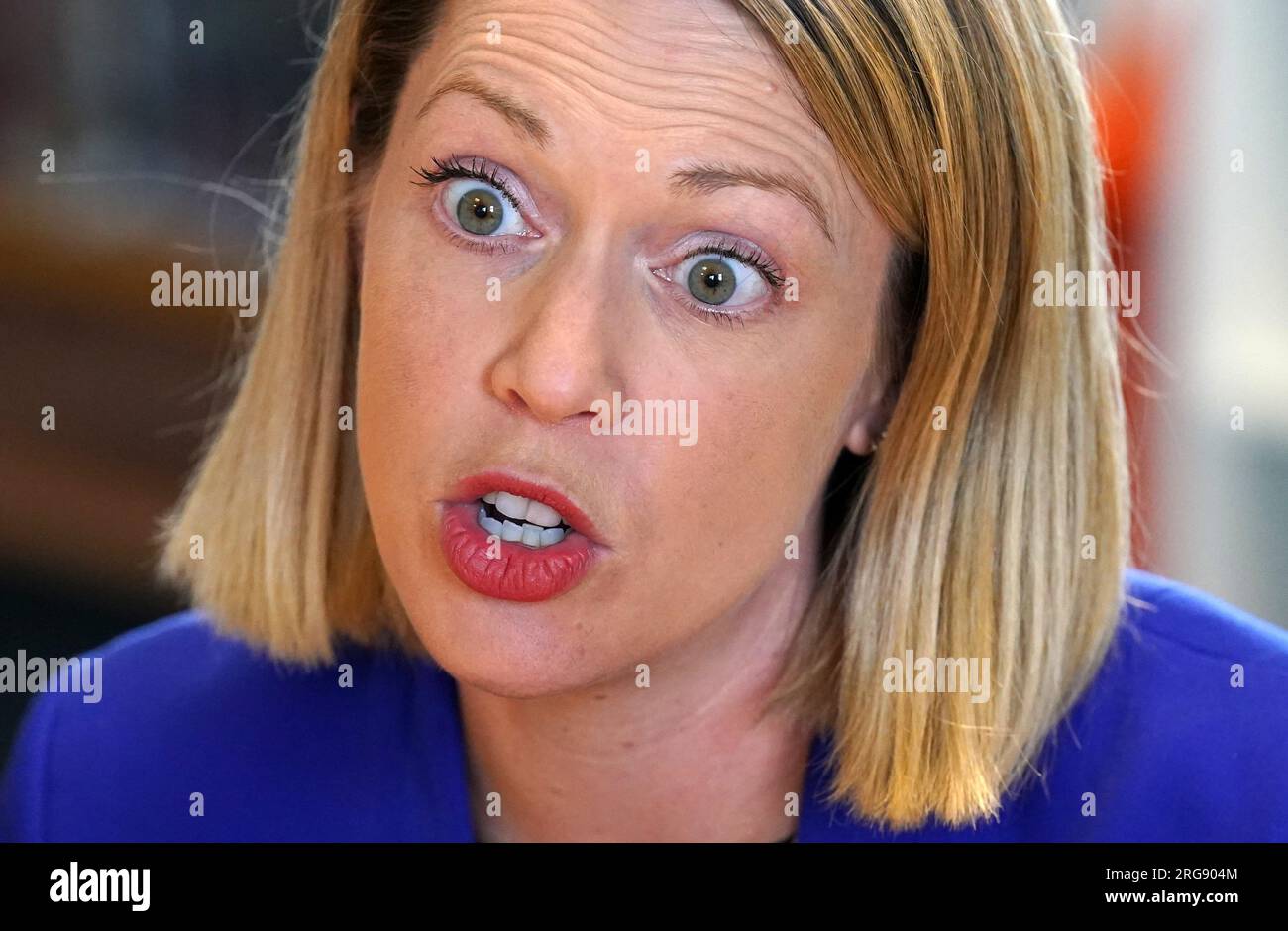Education Secretary Jenny Gilruth chats to pupils during a visit to ...