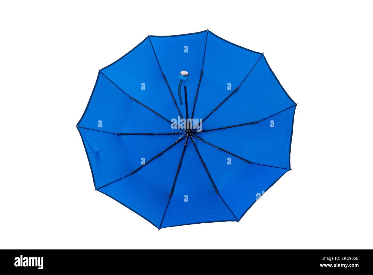 blue umbrella isolated on white background Stock Photo - Alamy