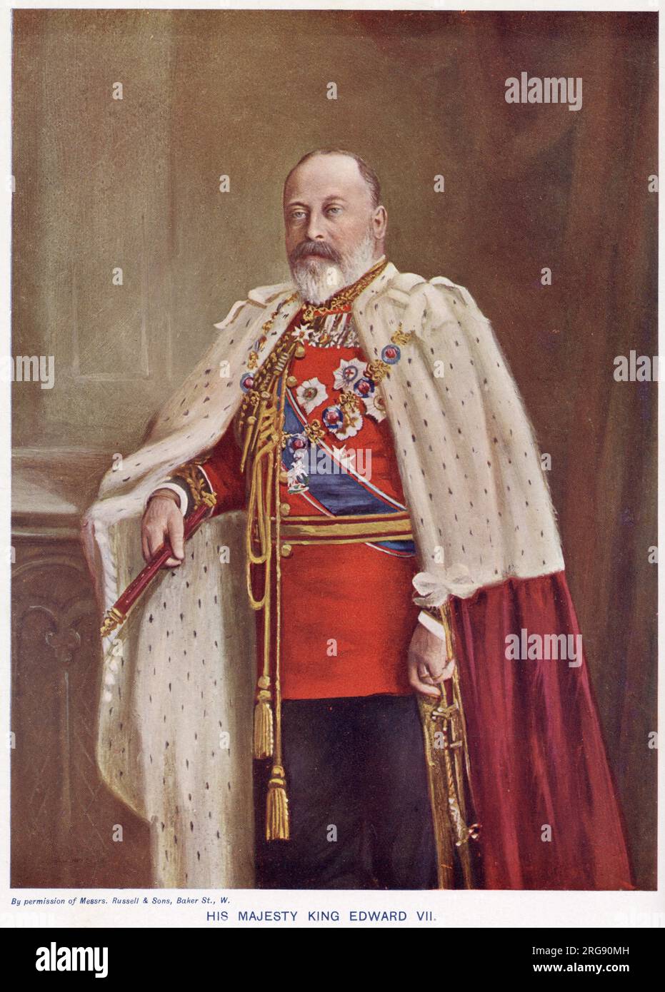 Edward VII (1841 - 1910), British King in his coronation robe Stock ...