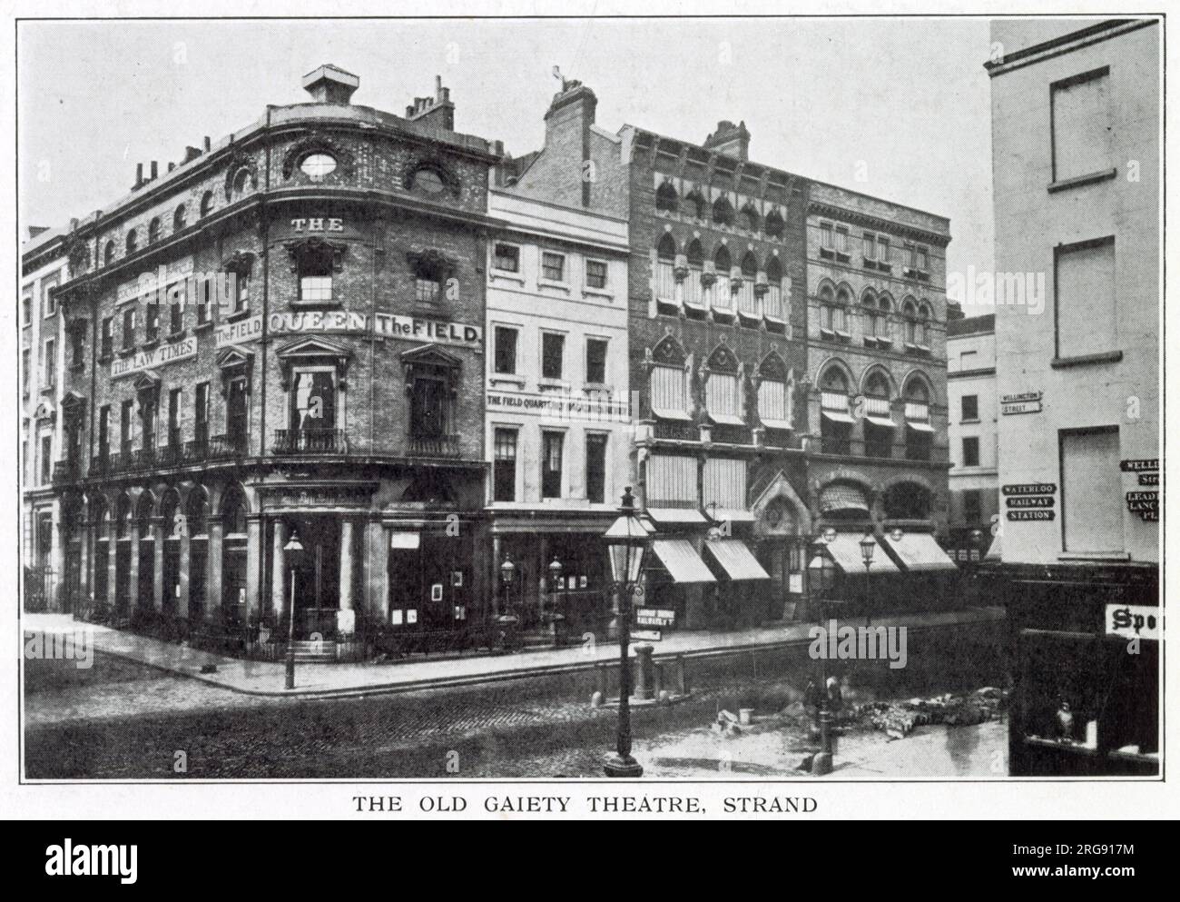 Exterior of the Gaiety Theatre, Strand, London Stock Photo - Alamy