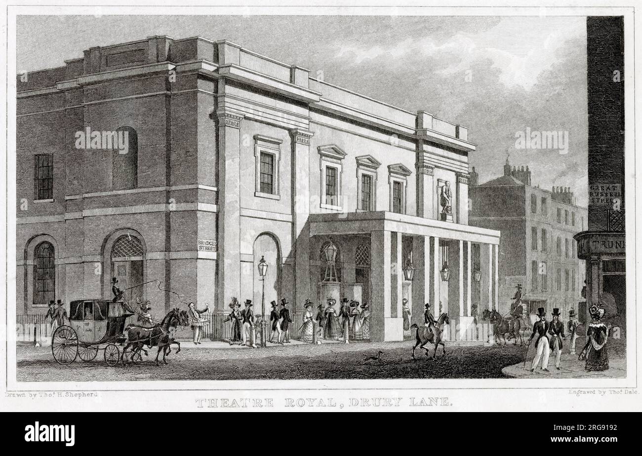 Outside the entrance of Theatre Royal, Drury Lane Stock Photo - Alamy