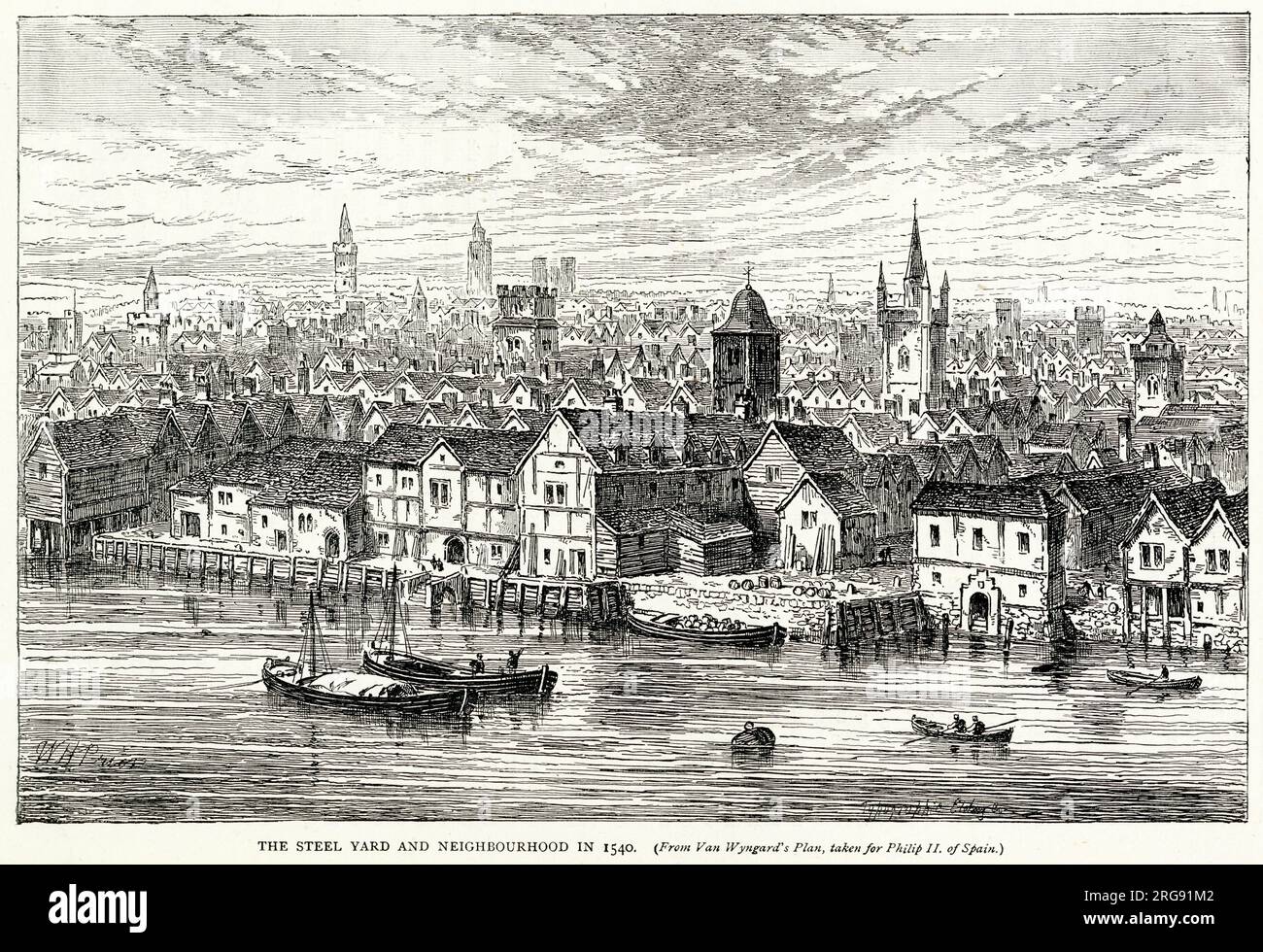 The Steel yard and neighbourhood, located on the north bank of the ...