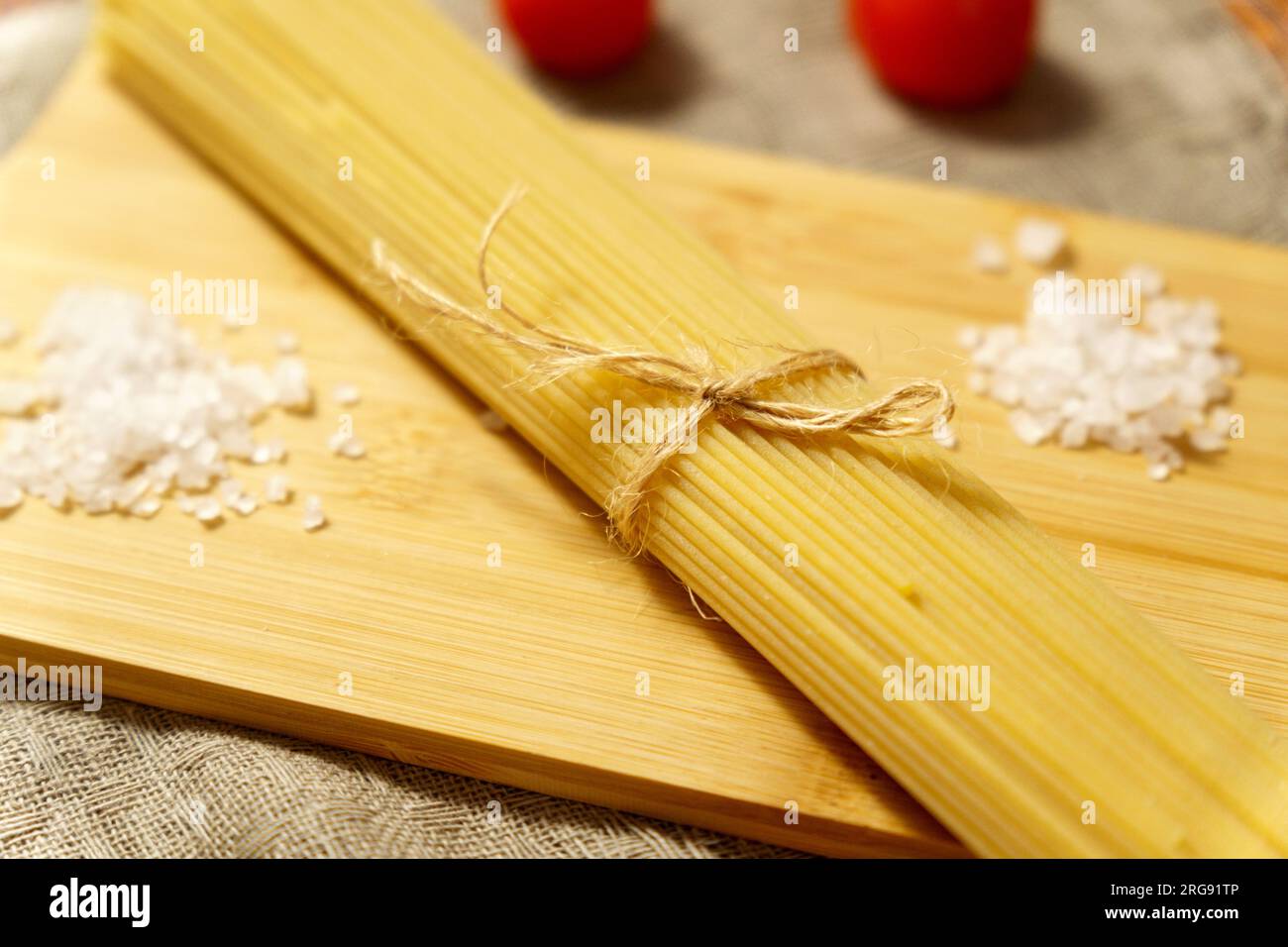 Spaghetti Pasta. Uncooked Italian Pasta Golden Rotating Backdrop ...