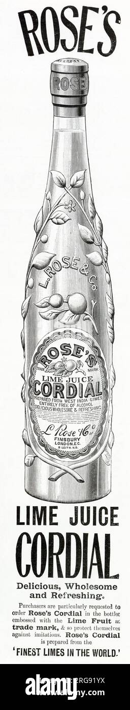 Rose's concentrate lime fruit juice cordial Stock Photo - Alamy