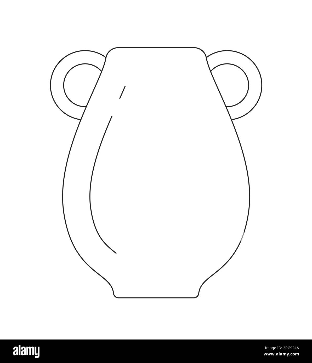 Ceramic Vase Monochrome Flat Vector Object Stock Vector Image And Art Alamy