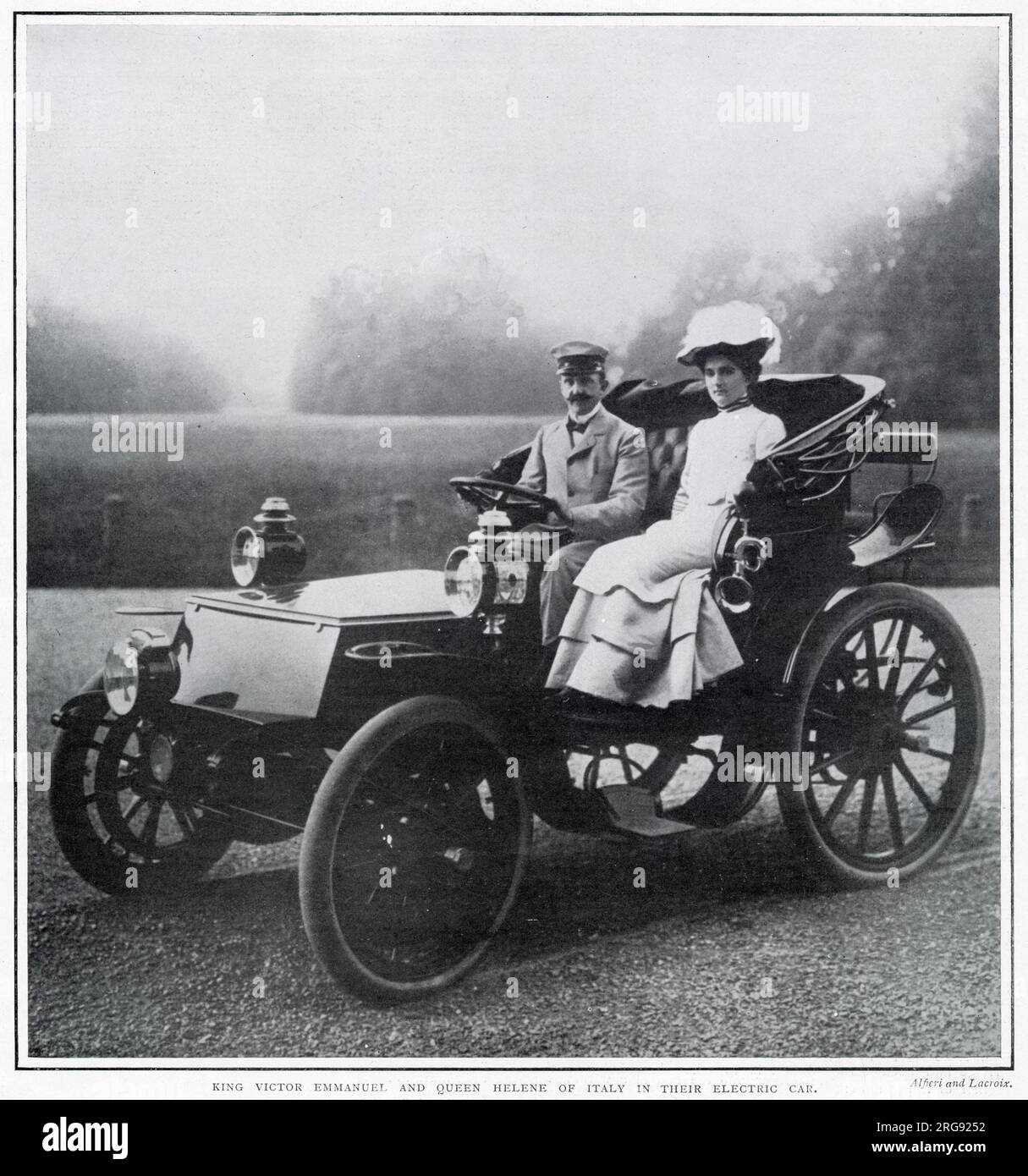 King Victor Emmanuel and and Elena of Montenegro of Italy in their ...